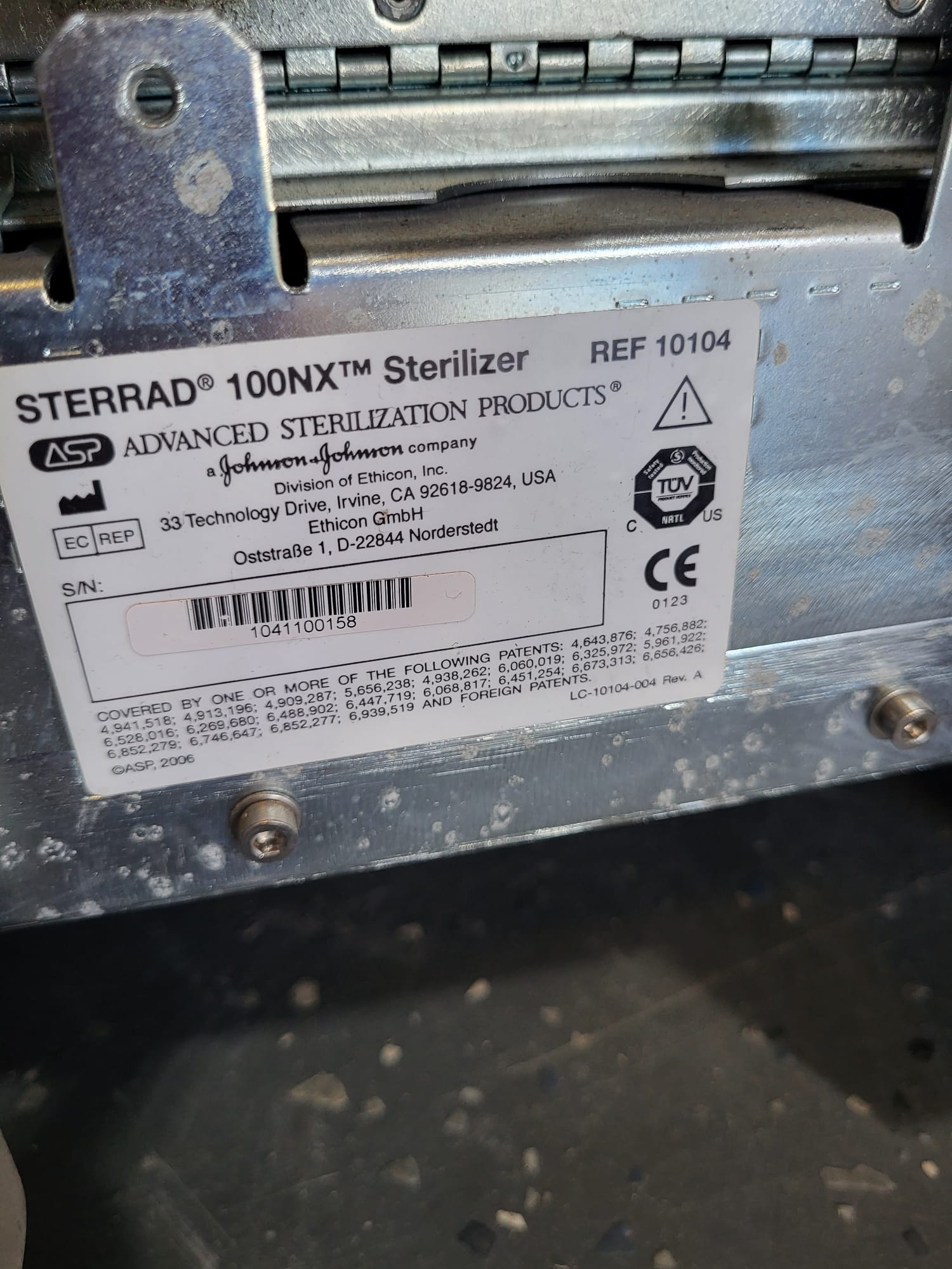 Johnson & Johnson ASP Sterrad 100NX Plasma Sterilizer CERTIFIED / PM R ...